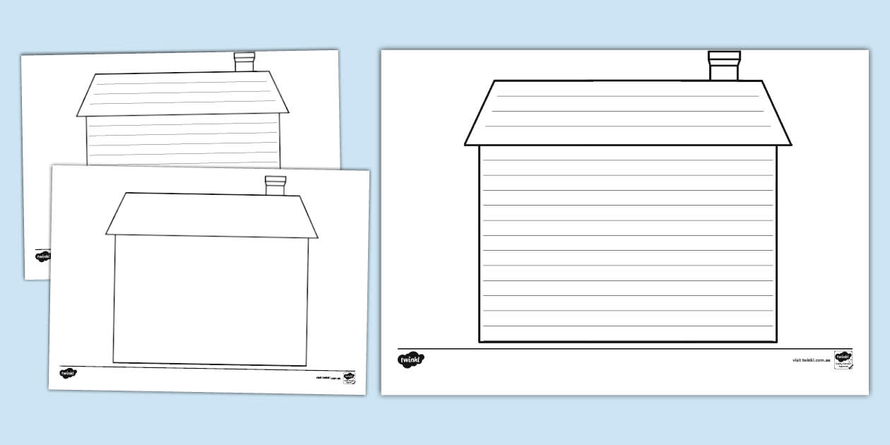 House Writing Template - Twinkl Australia