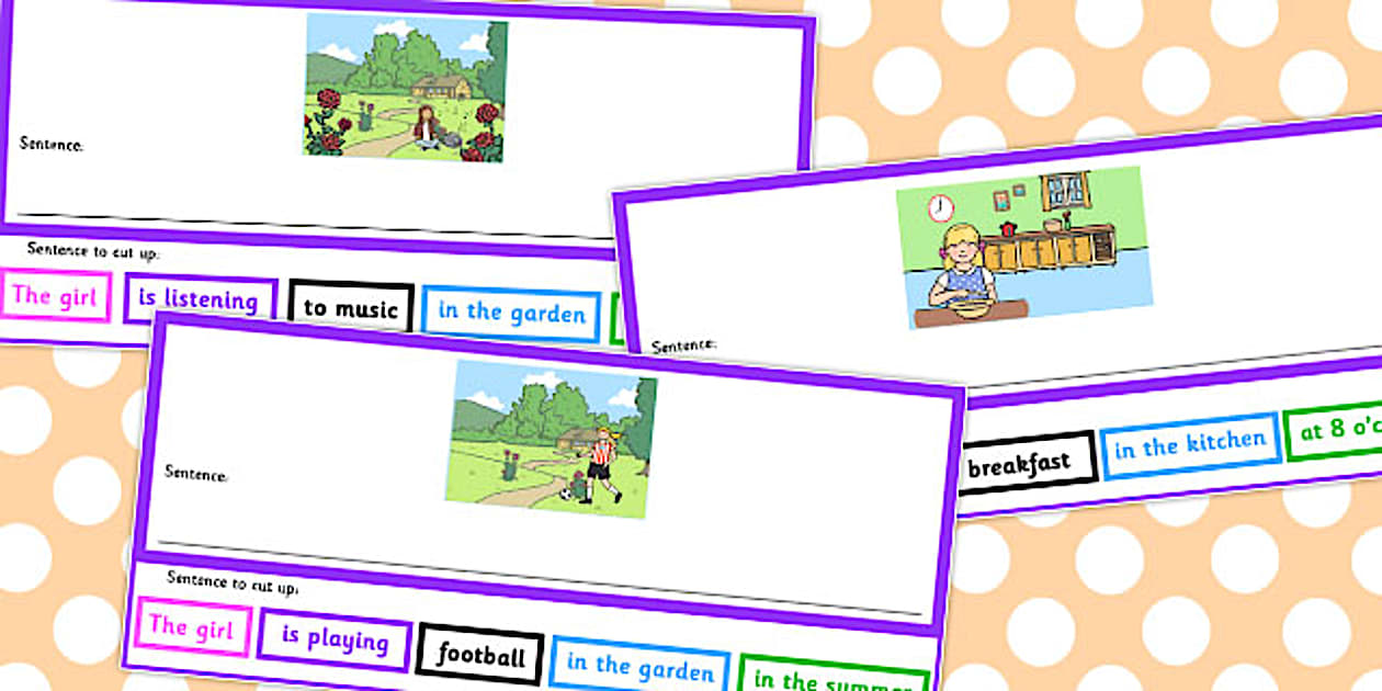 Editable Who, What Doing, To What, Where, When? - Cut Up Sentences