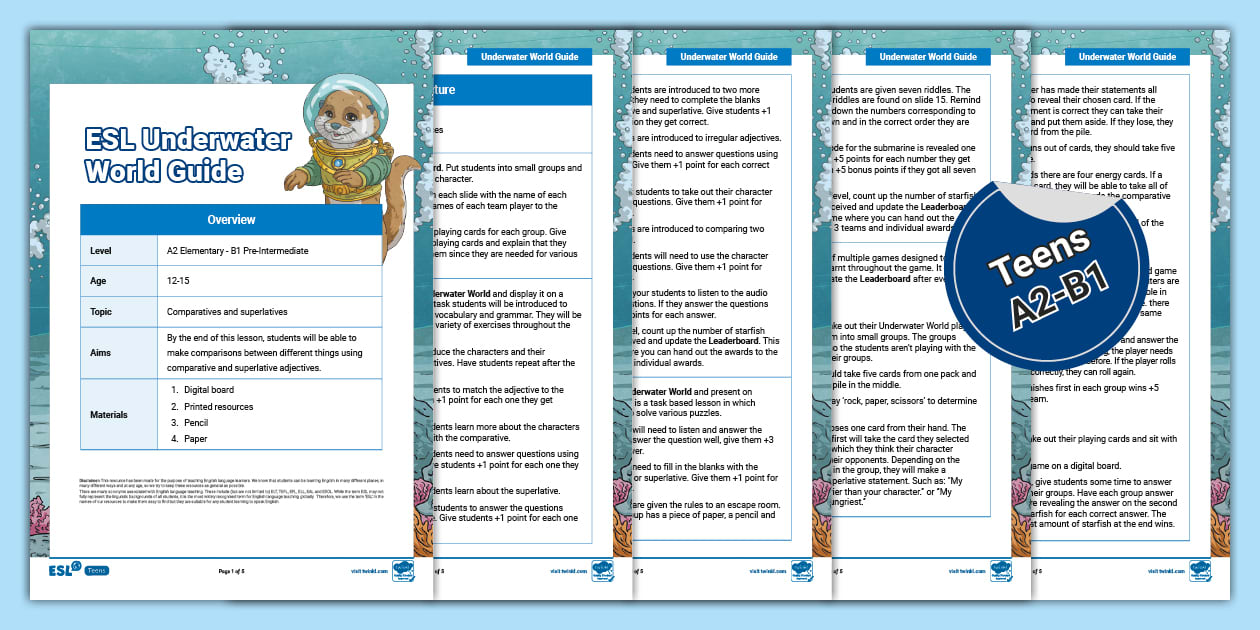 ESL Underwater World Game Pack (teacher made) - Twinkl