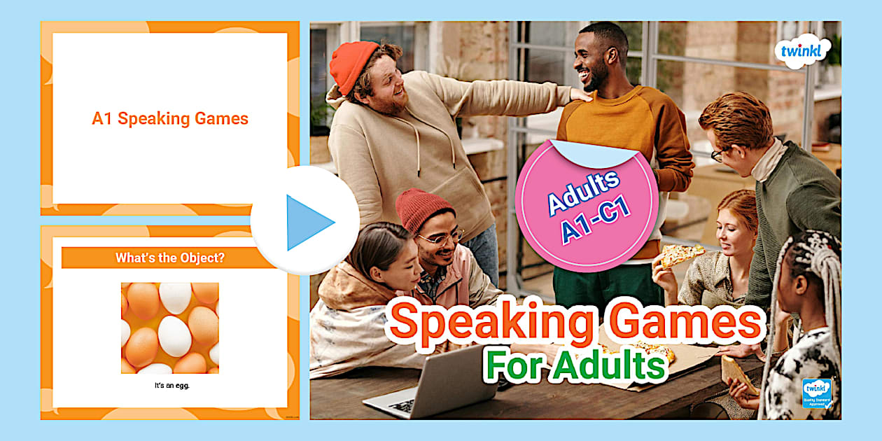 Speaking Games PPT [Adults, A1-C1] (teacher made) - Twinkl