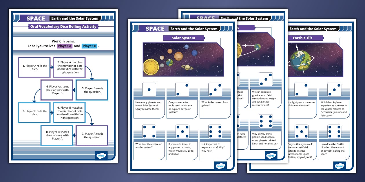 EAL Older Learners Space Oral Dice-Rolling Activity - Twinkl