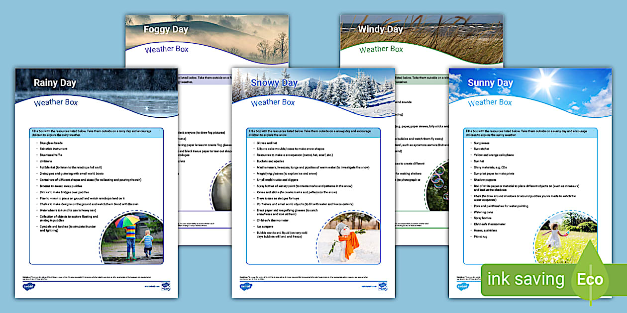 Outdoor Weather Box Activity Pack | Twinkl (Teacher-Made)