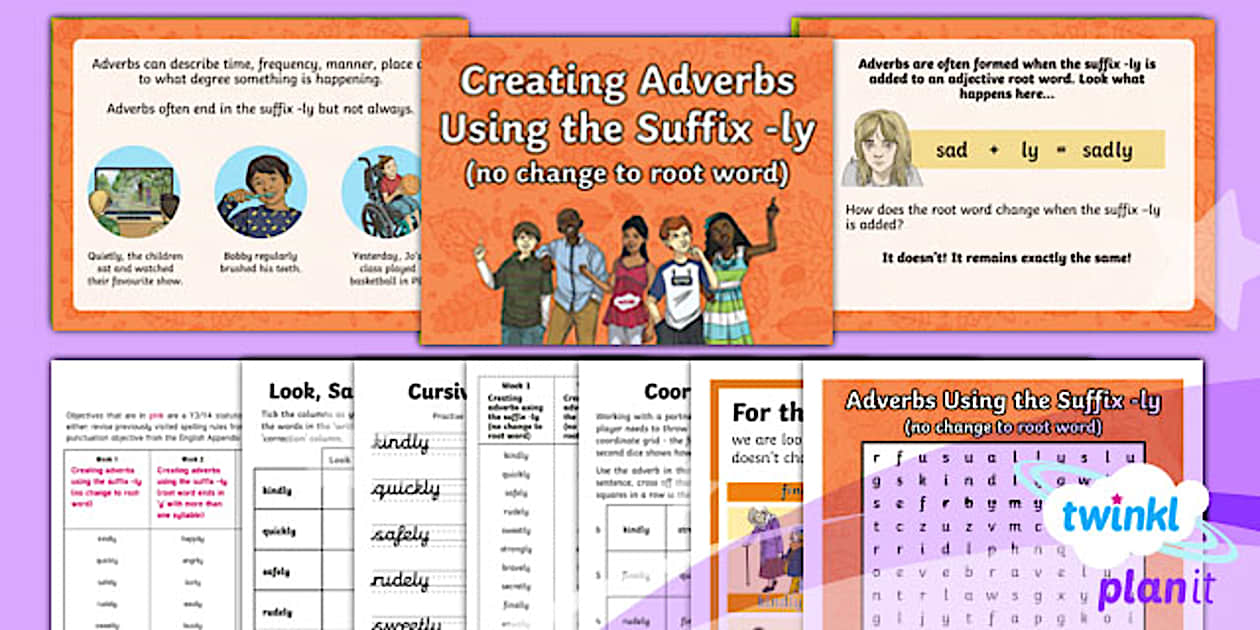 PlanIt Y3 Term 1B W1: '-ly' Adverbs Spelling Pack