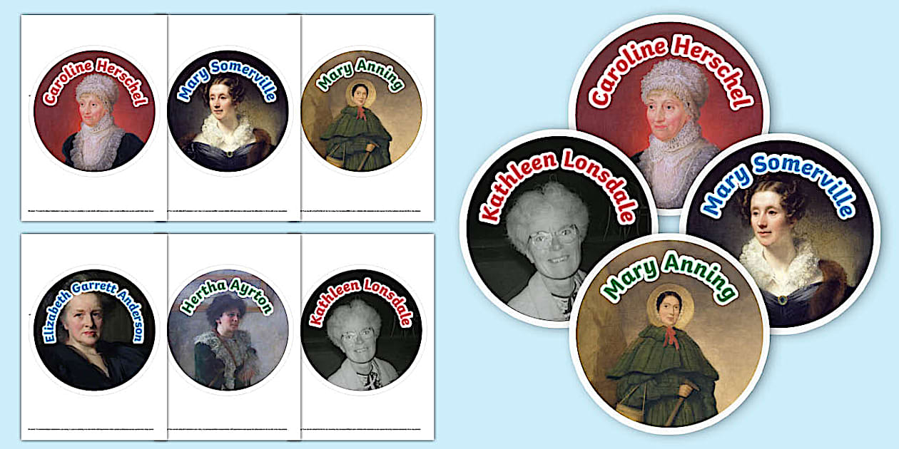 British Women in Science Circle Display Cut-Outs - Twinkl