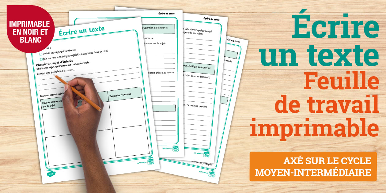 French Essay Writing Template