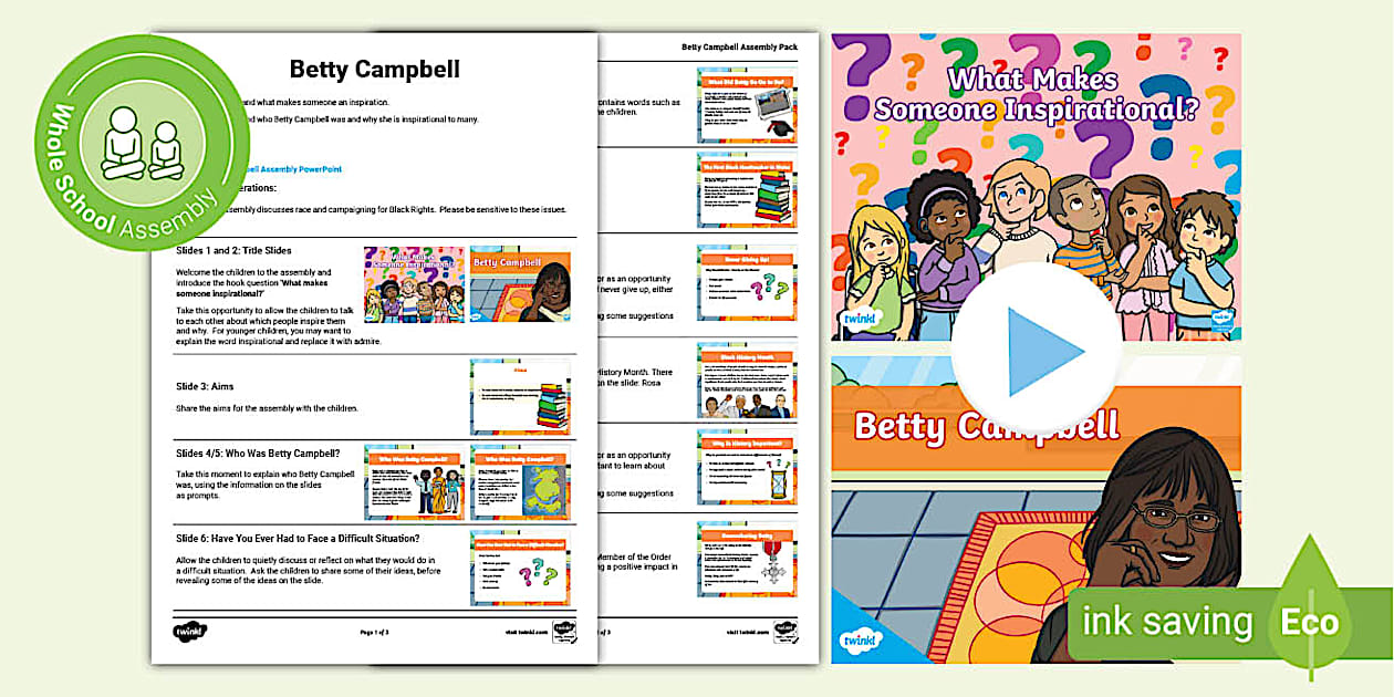 Betty Campbell Assembly Pack - Twinkl