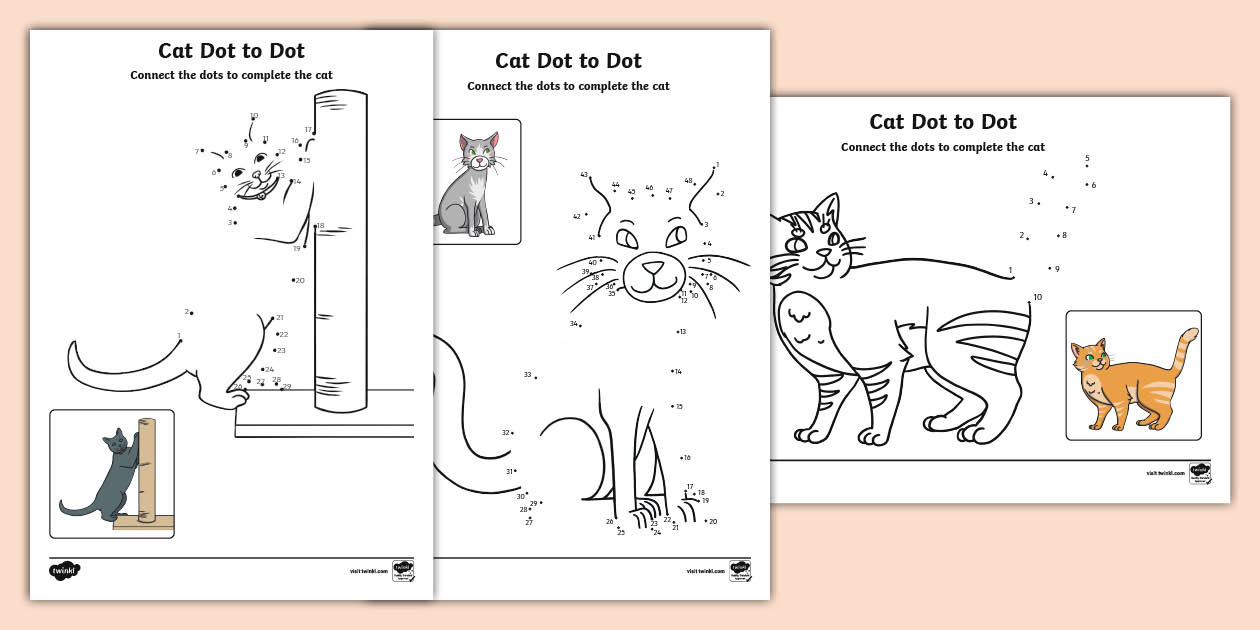 Dot to Dot Cat Activity | Twinkl Resources - Twinkl