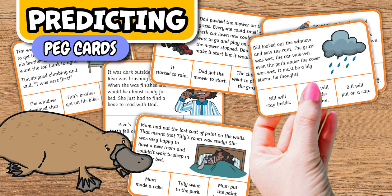 Peg Card Predictions ∣ Reading Power Pack ∣ F-2 Literacy
