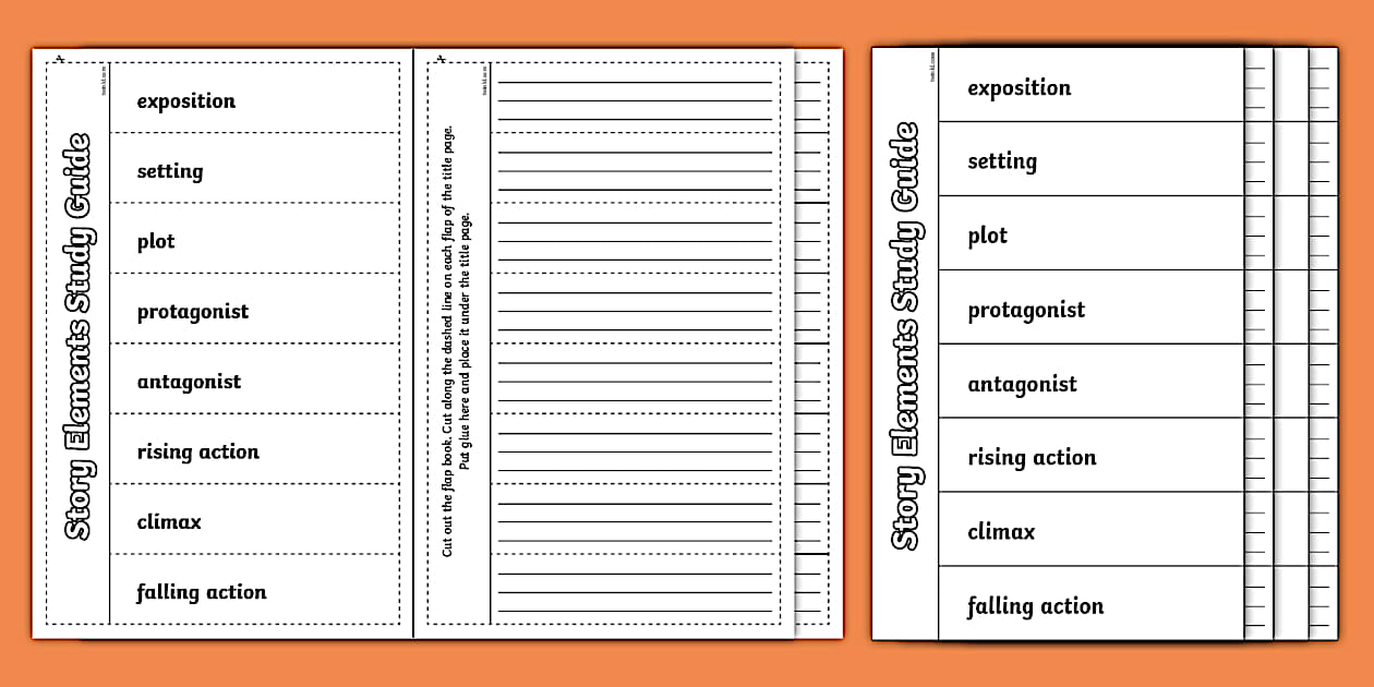 Eighth Grade Story Elements Personal Study Guide Flap Book