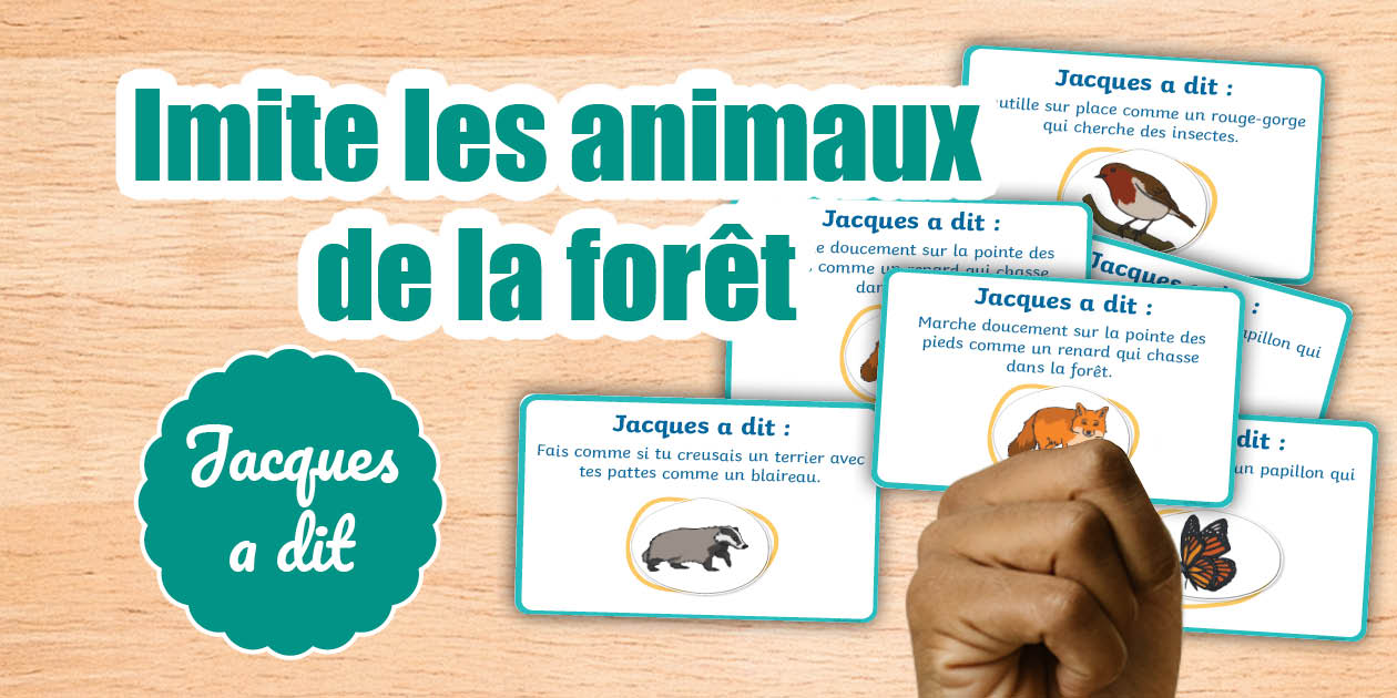 Jacques a dit : Les animaux de la forêt - Twinkl