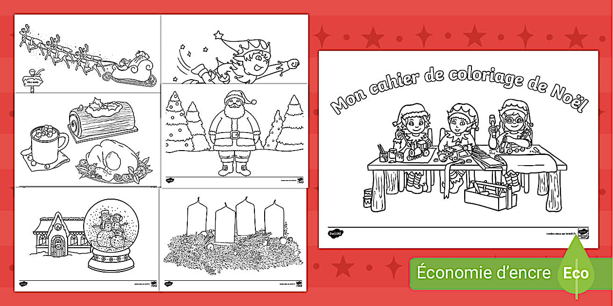 Mon cahier de coloriage de Noël (teacher made) - Twinkl