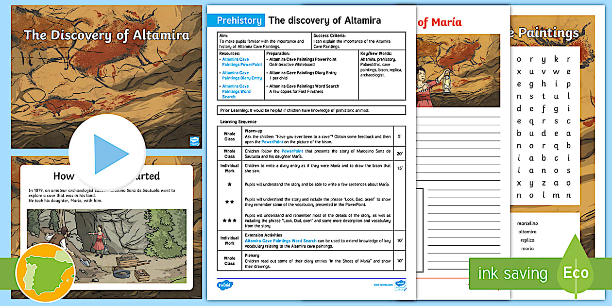 Altamira Cave Paintings Lesson Pack (teacher made) - Twinkl