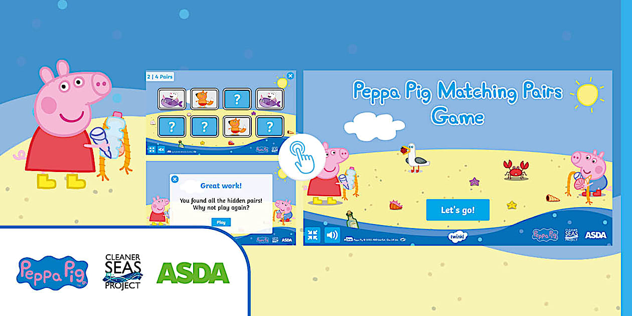 FREE! - Peppa Pig: Interactive Pairs Game - Twinkl