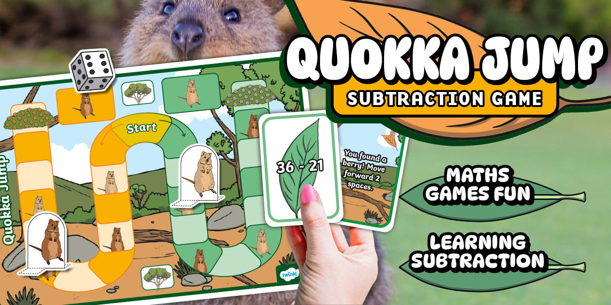 Quokka Jump Subtraction Game