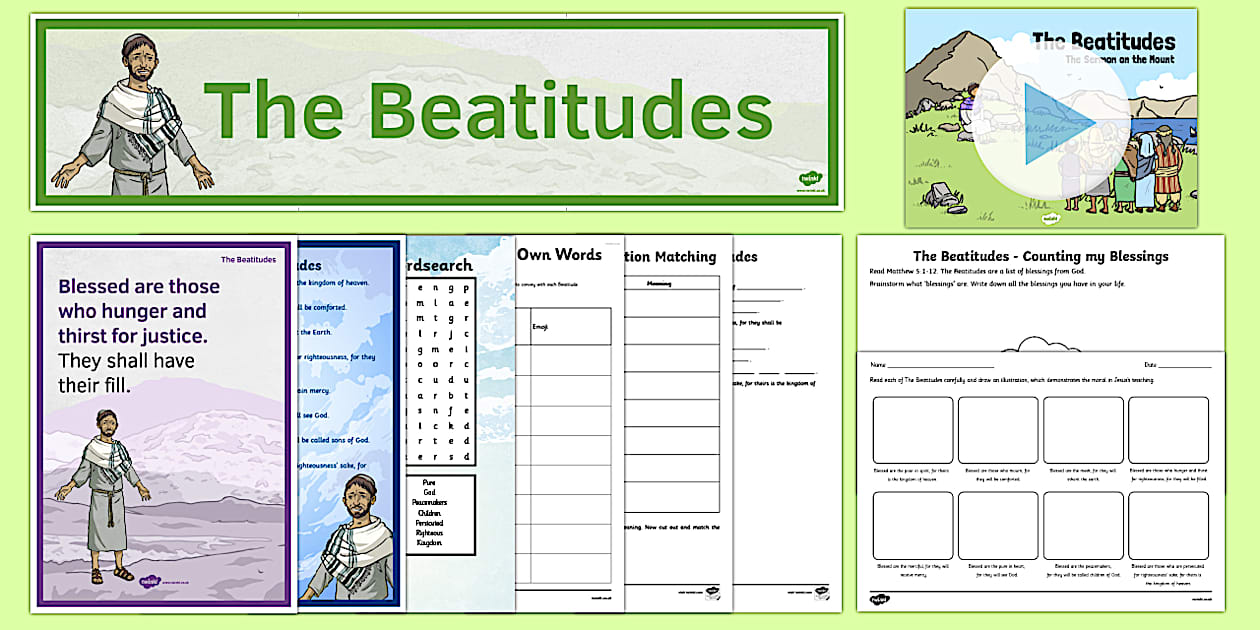 The Beatitudes Activity Resource Pack (teacher made)