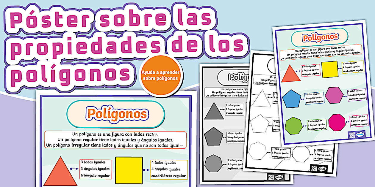 Póster sobre las propiedades de los polígonos