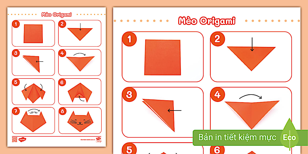 Thủ Công Mèo Origami Tết Quý Mão 2023 (teacher made)