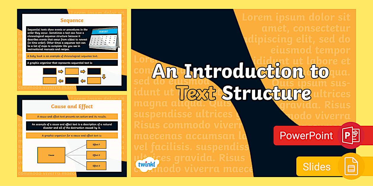 An Introduction to Text Structure PowerPoint & Google Slides for 3rd ...