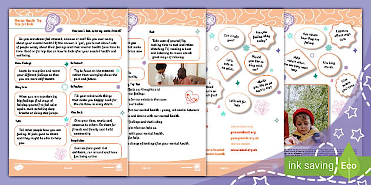 Mental Health Tips for Kids (teacher made) - Twinkl