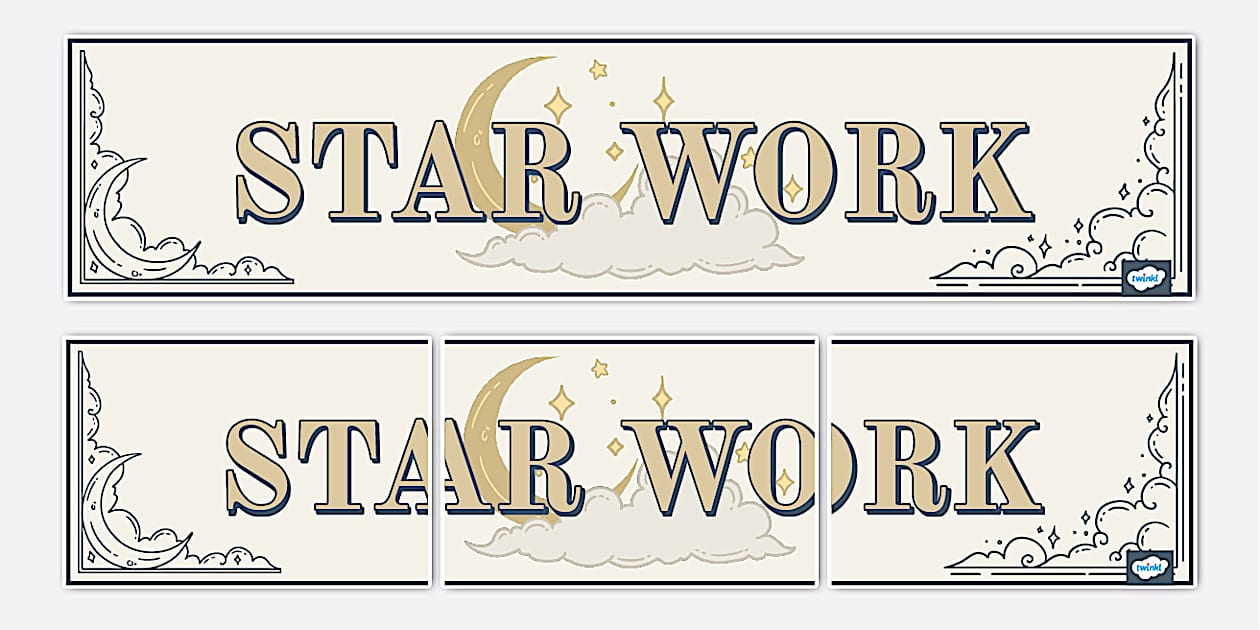 Celestial-Themed Star Work Display Banner (teacher made)