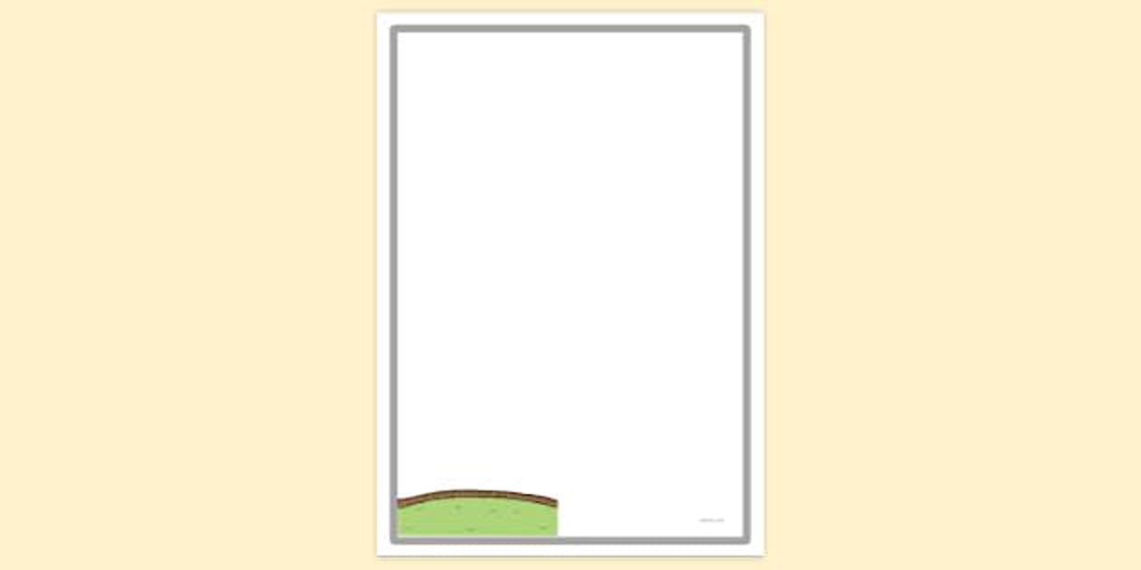 Simple Blank Fence Page Border | Page Borders | Twinkl