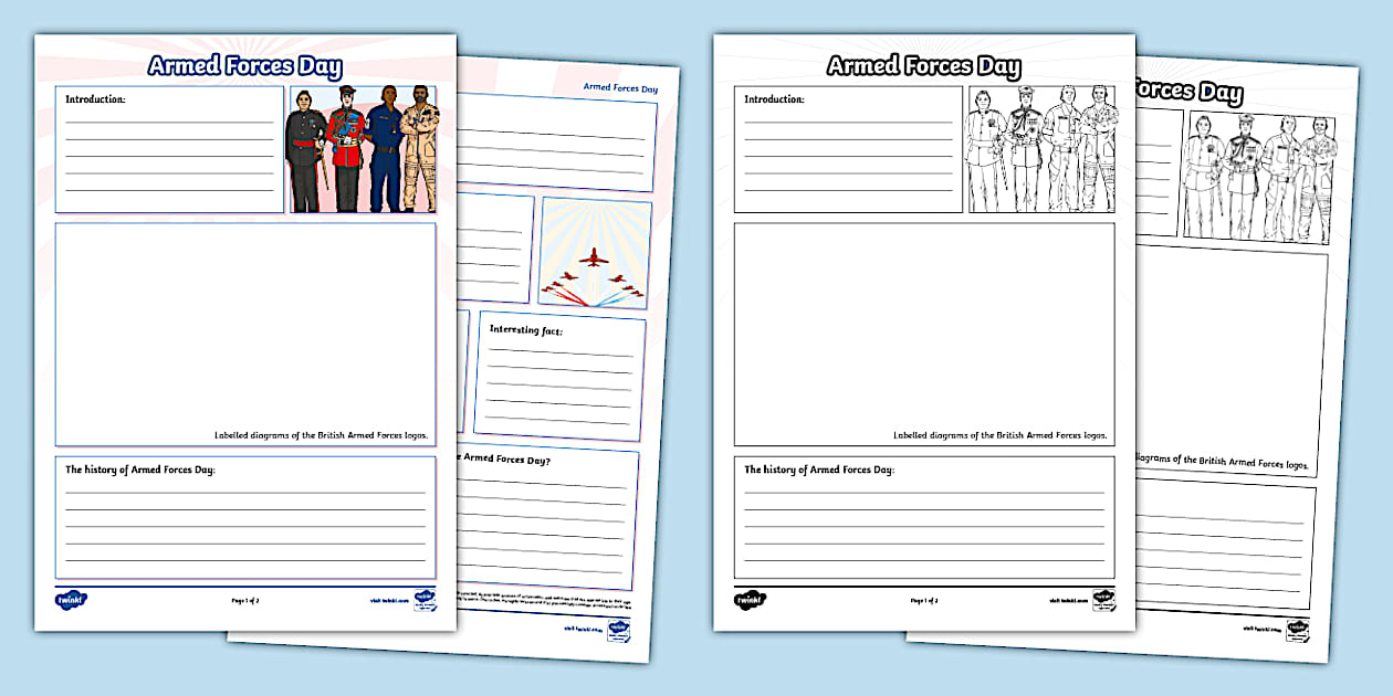 Armed Forces Day Non-Chronological Report Template