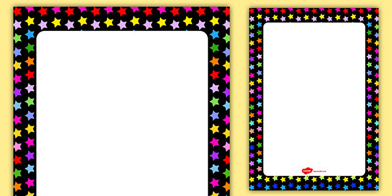 👉 Multicoloured Star Themed Editable Display Poster