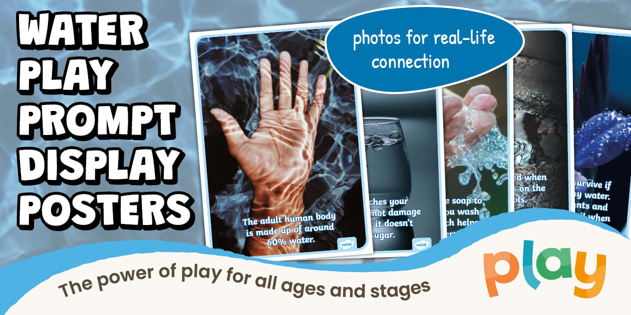 Water Play Photo Prompt Display Posters Play for All Ages