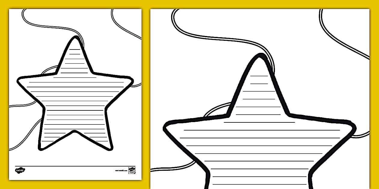 Star Writing Template (teacher made) - Twinkl