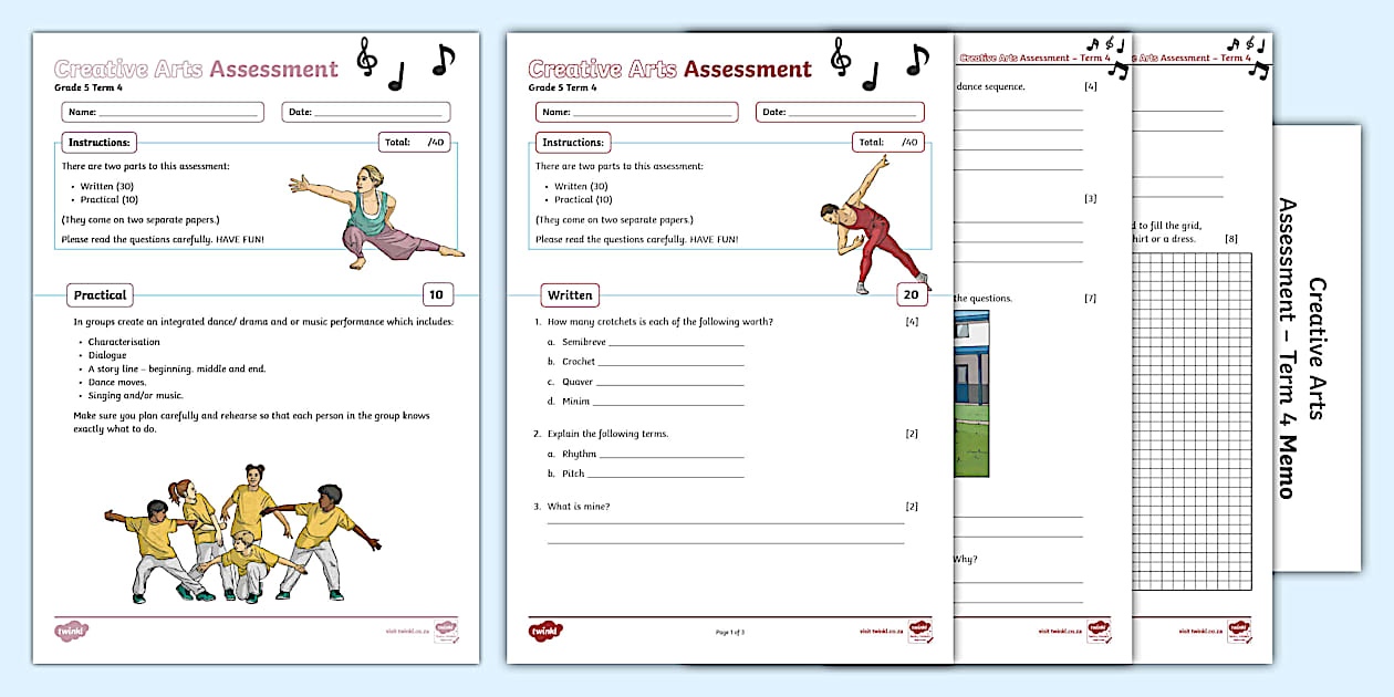 Grade 5 Life Skills Creative Arts Term 4 Assessment - Twinkl