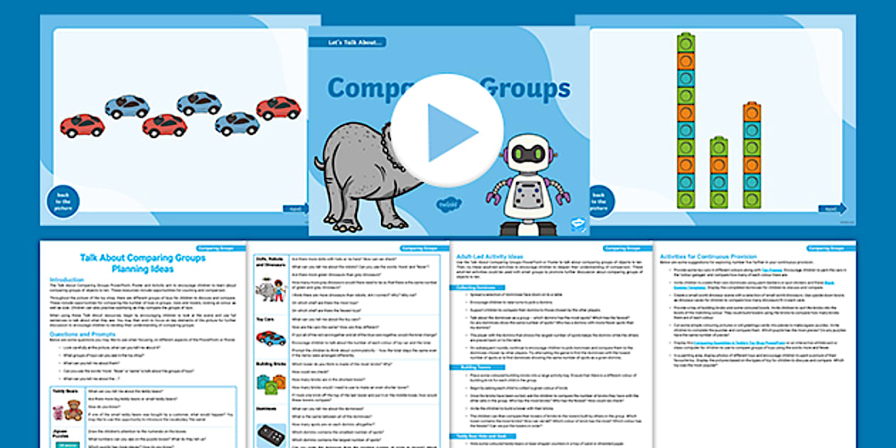 Talk About Comparing Groups to 10 Maths PowerPoint and Planning Ideas