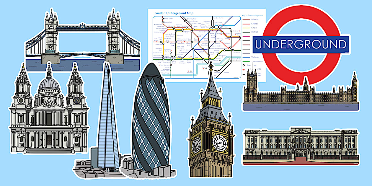 London Themed Display Cut-Outs (teacher made) - Twinkl