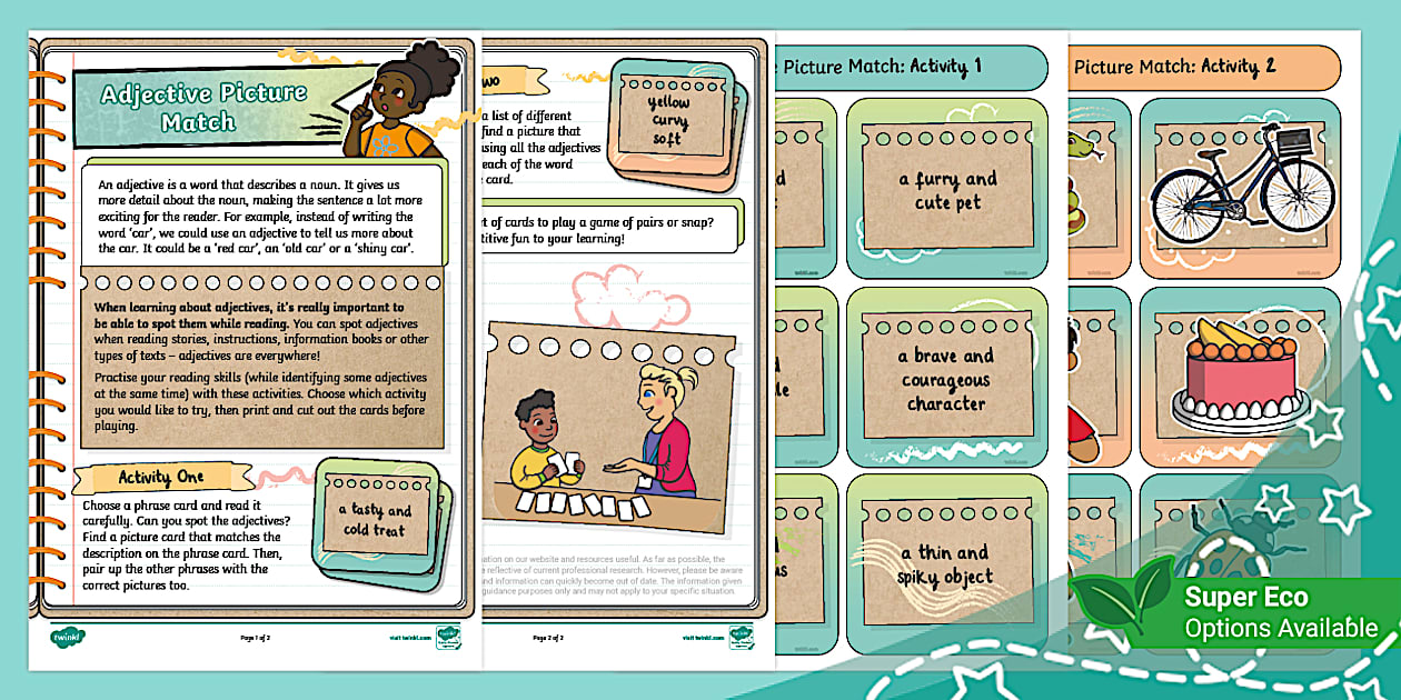 Adjective Picture Match (Ages 5 - 6)