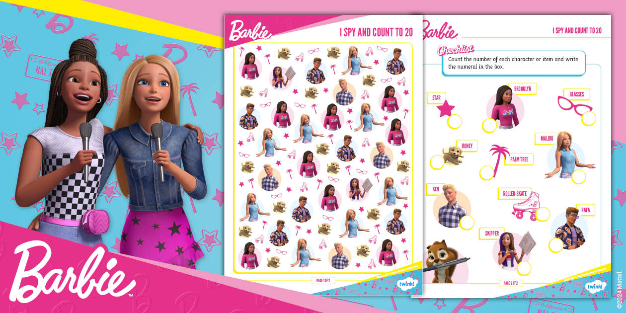 👉 Printable Barbie Maths Game | Barbie: It Takes Two | Twinkl