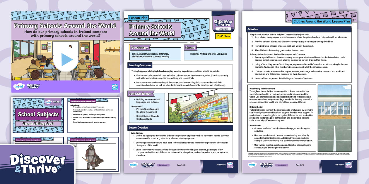 Primary Schools Around the World Lesson Pack - Twinkl