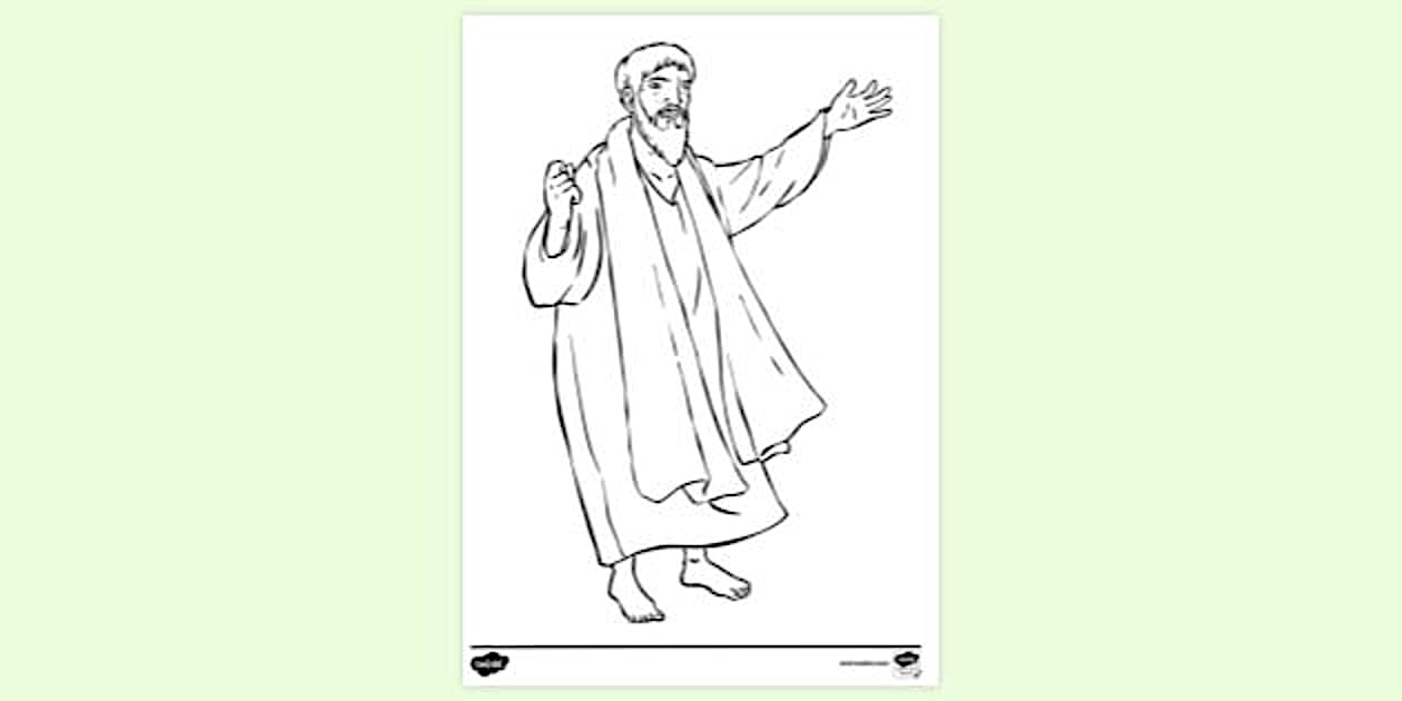 Prophet Colouring Sheet (teacher made) - Twinkl