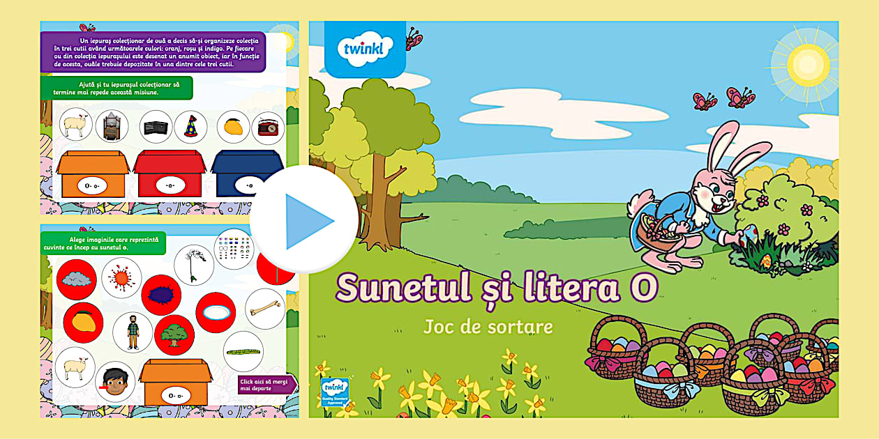 Sunetul și litera O – Joc de sortare PowerPoint - Twinkl