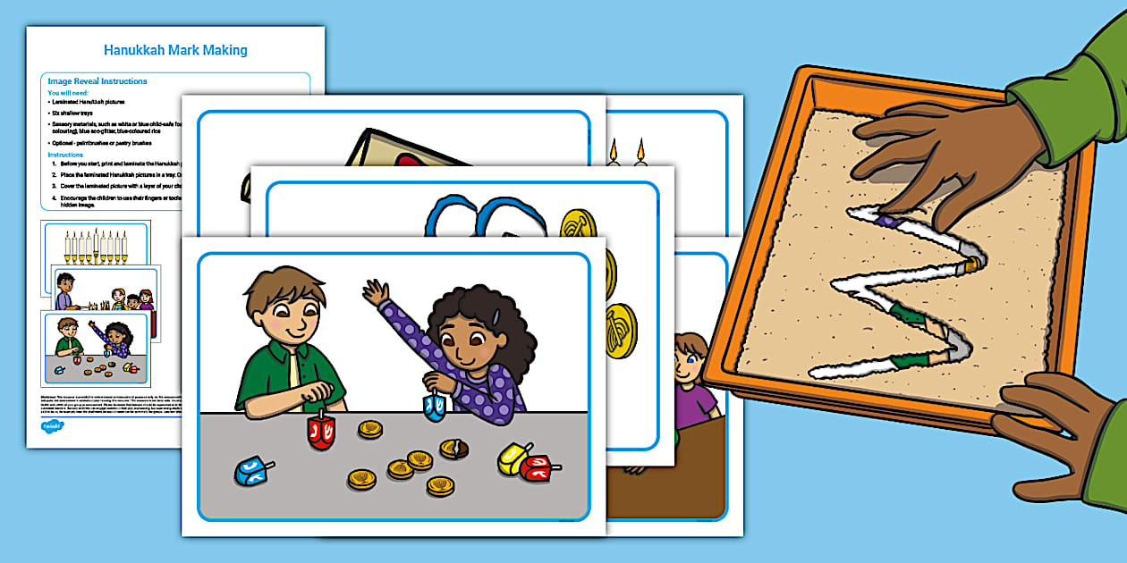 EYFS Hanukkah Mark-Making Image Reveal (teacher made)