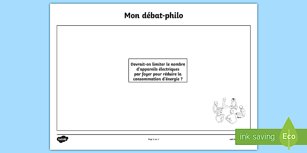 Fiche heuristique pour débat-philo : La protection de la planète