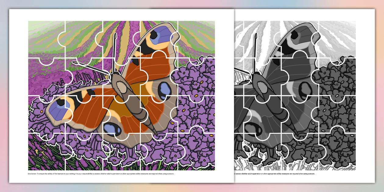 Butterfly Jigsaw Puzzle - Twinkl Puzzles (teacher made)