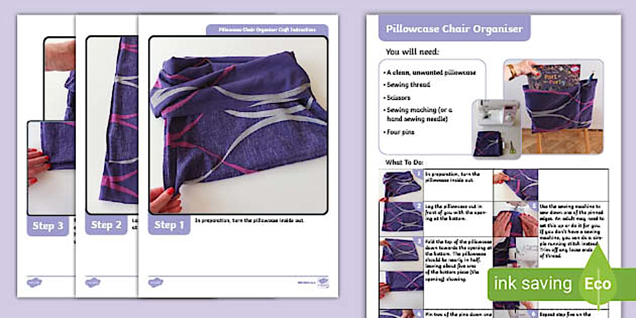 Pillowcase Chair Organiser (teacher made) - Twinkl