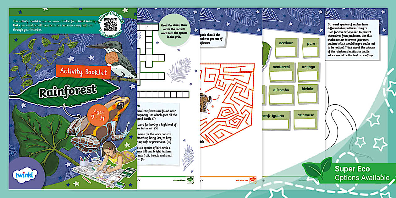 Rainforests Activity Booklet 9 to 11 years (teacher made)