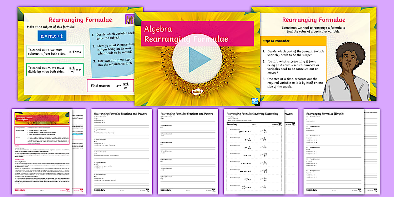 Rearranging Formulae Lesson Pack | KS3 Maths | Beyond