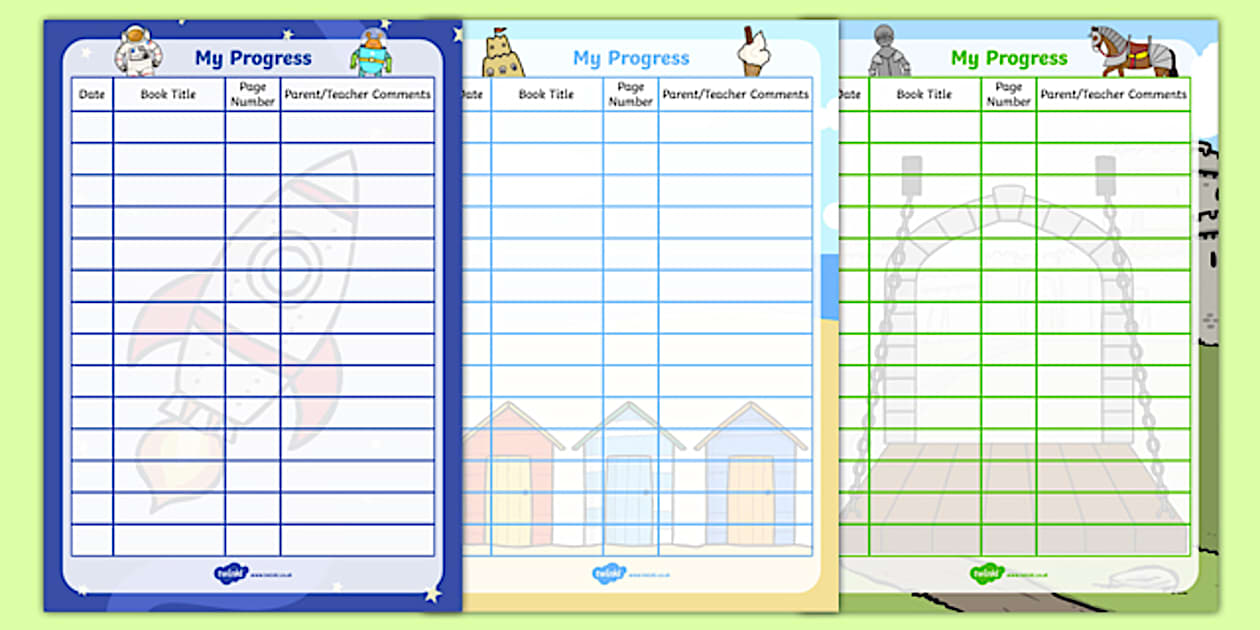 Editable Reading Record Teacher and Parent Notes Sheets