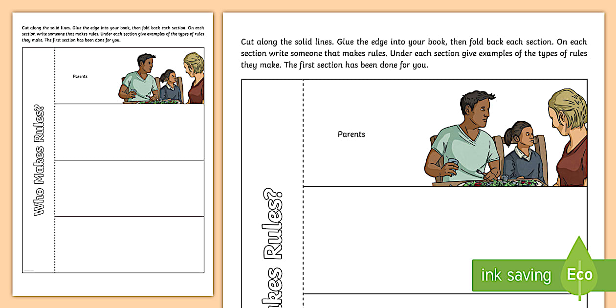 Who Makes Rules? Interactive Book (teacher made) - Twinkl