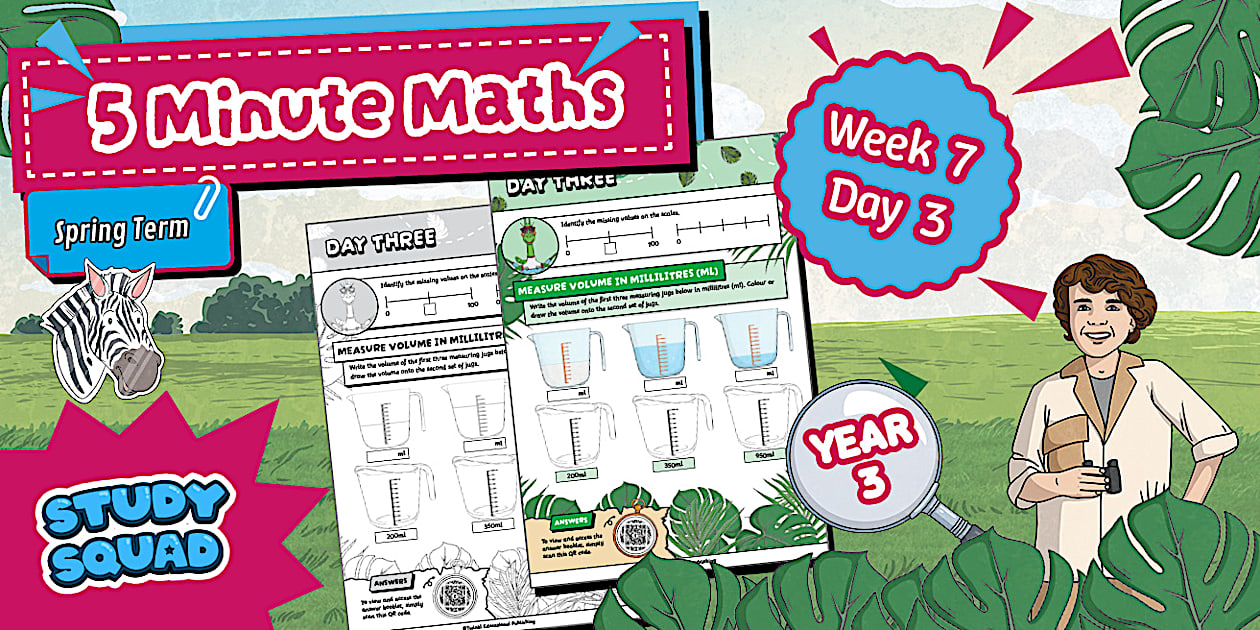 👉 Study Squad 5 Minute Maths - Year 3 Spring - Week 7 Day 3