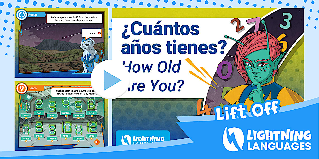 👉 Lightning Languages | Spanish Numbers PowerPoint 2 - Twinkl