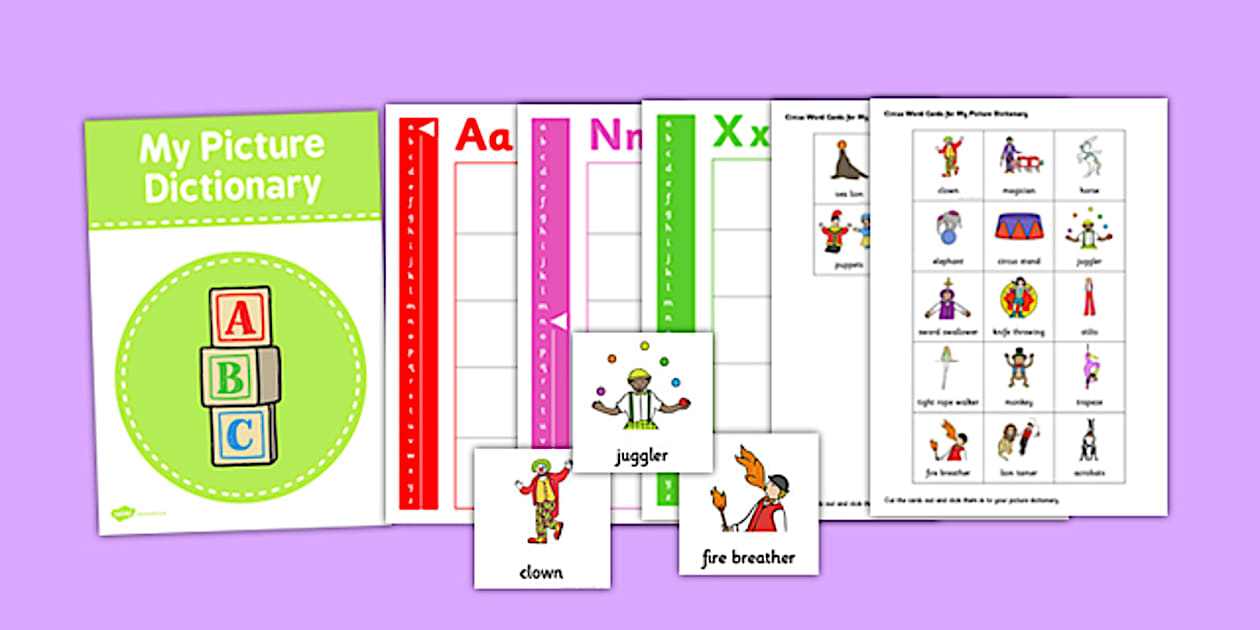 Picture Dictionary Circus Word cards (Teacher-Made) - Twinkl