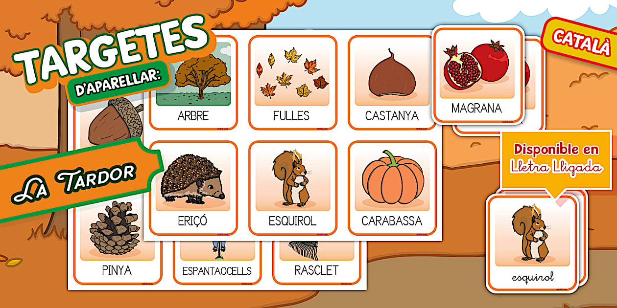 Targetes d'aparellar: La tardor - Català