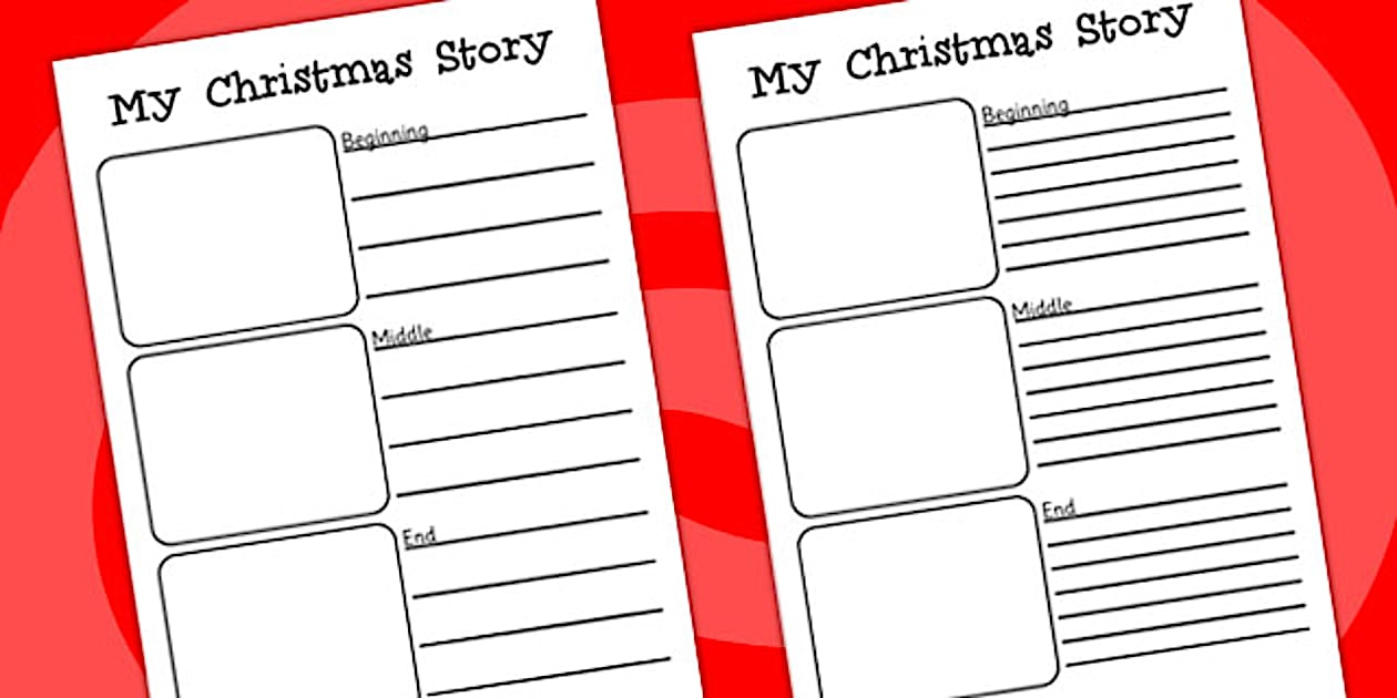 Christmas Story Writing Worksheets (teacher made) - Twinkl